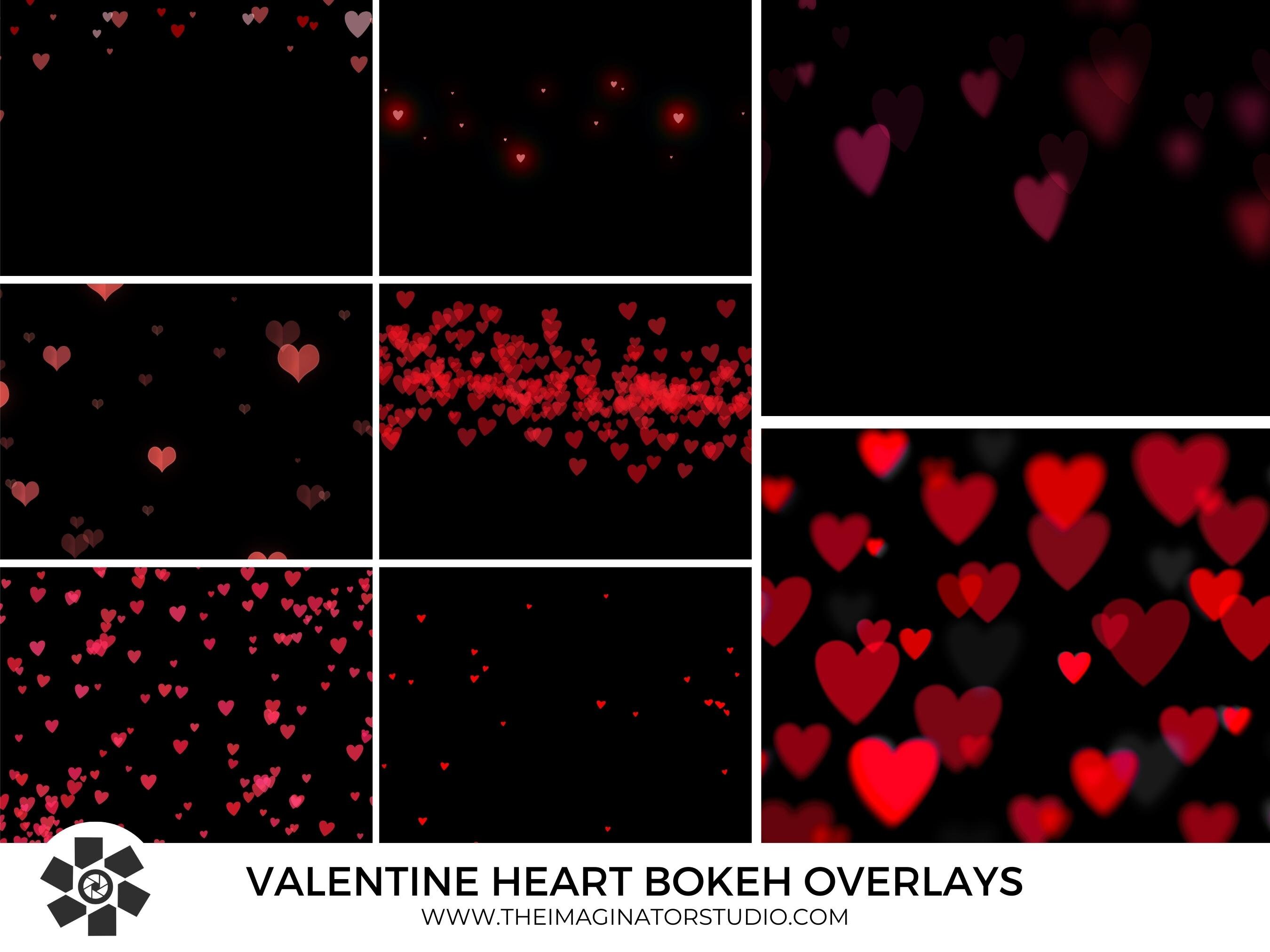 Valentine Heart Bokeh Overlays | Bokeh | Heart Overlays | Photoshop | Photography | Photo ...