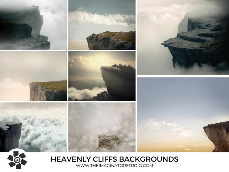 Heavenly Cliff Digital Backgrounds | Digital Backdrop | Photoshop ...