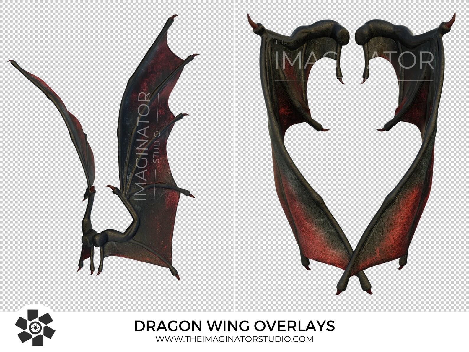 Dragon Wing Overlays | Digital Wing Overlays | Photoshop Overlays ...