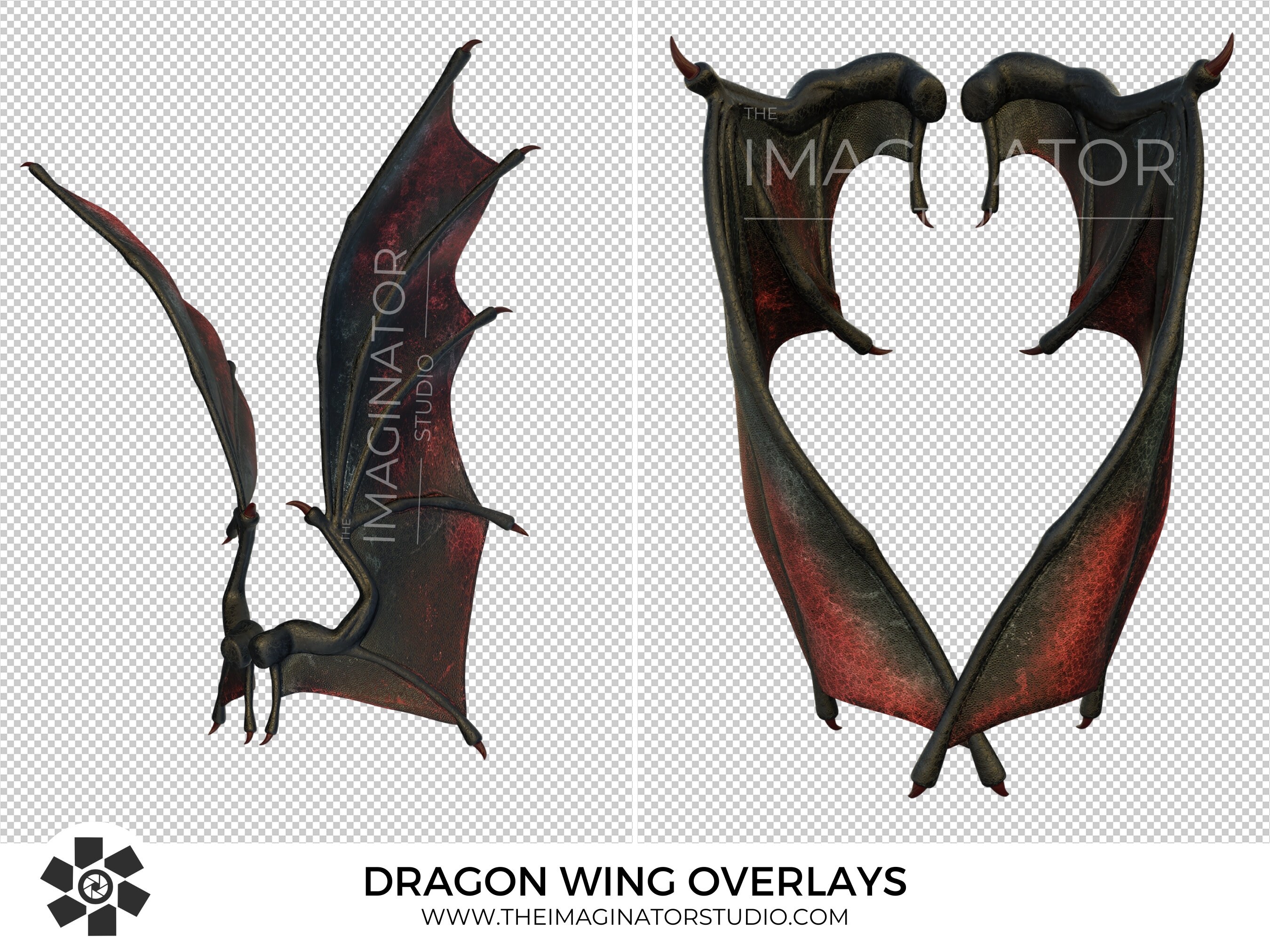Dragon Wing Overlays | Digital Wing Overlays | Photoshop Overlays ...