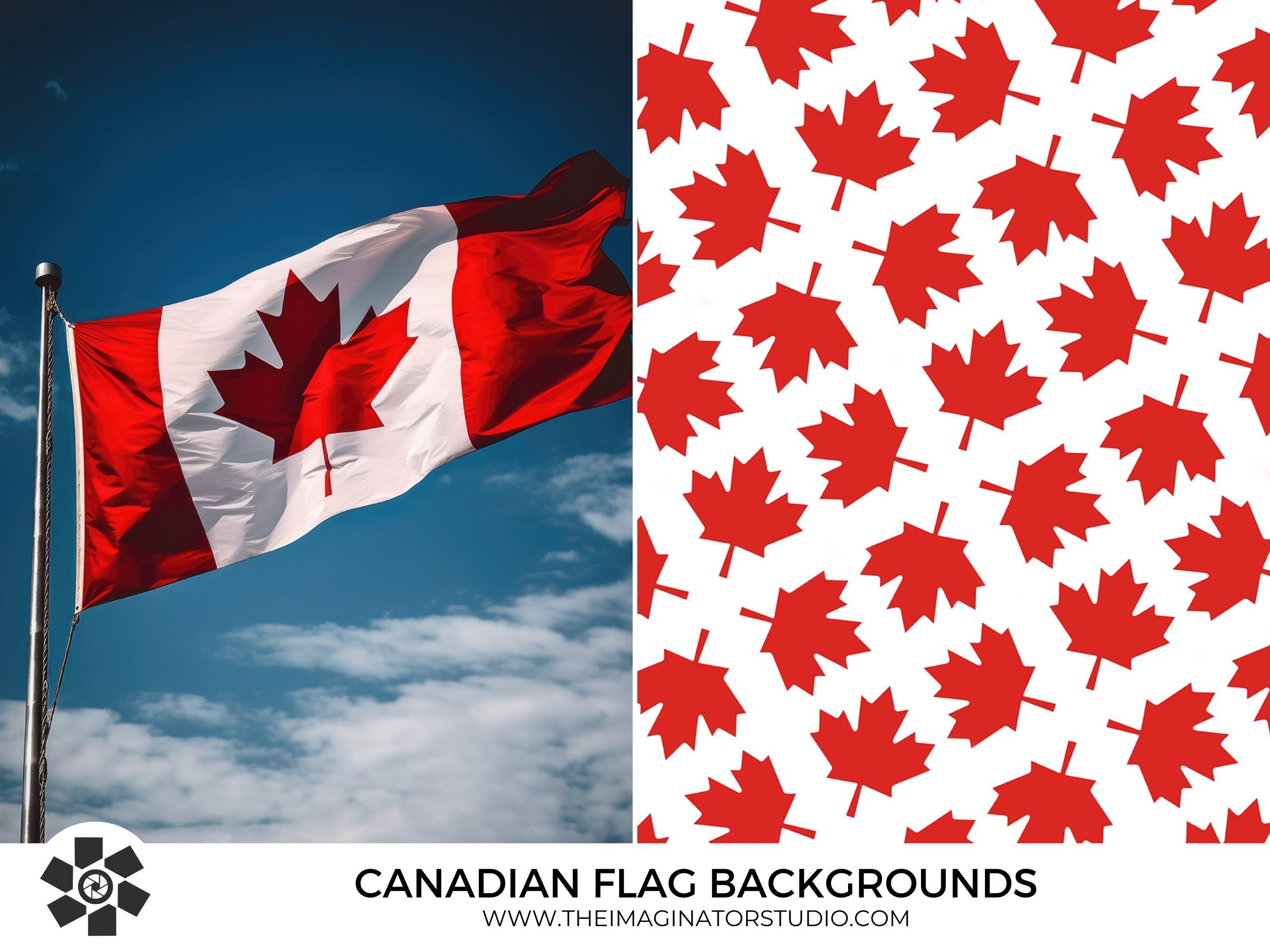 Canadian Flag Background | Canada Flag | Overlay | Digital Backgrounds ...
