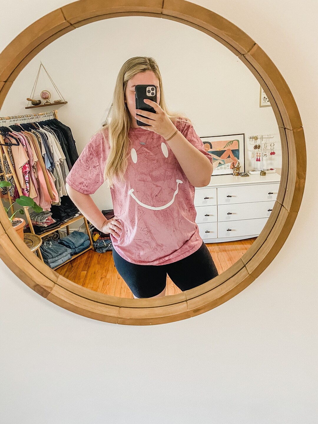Smiley Face Shirt Comfort Colors Tie Dye Shirt Y2k Clothing Oversized ...