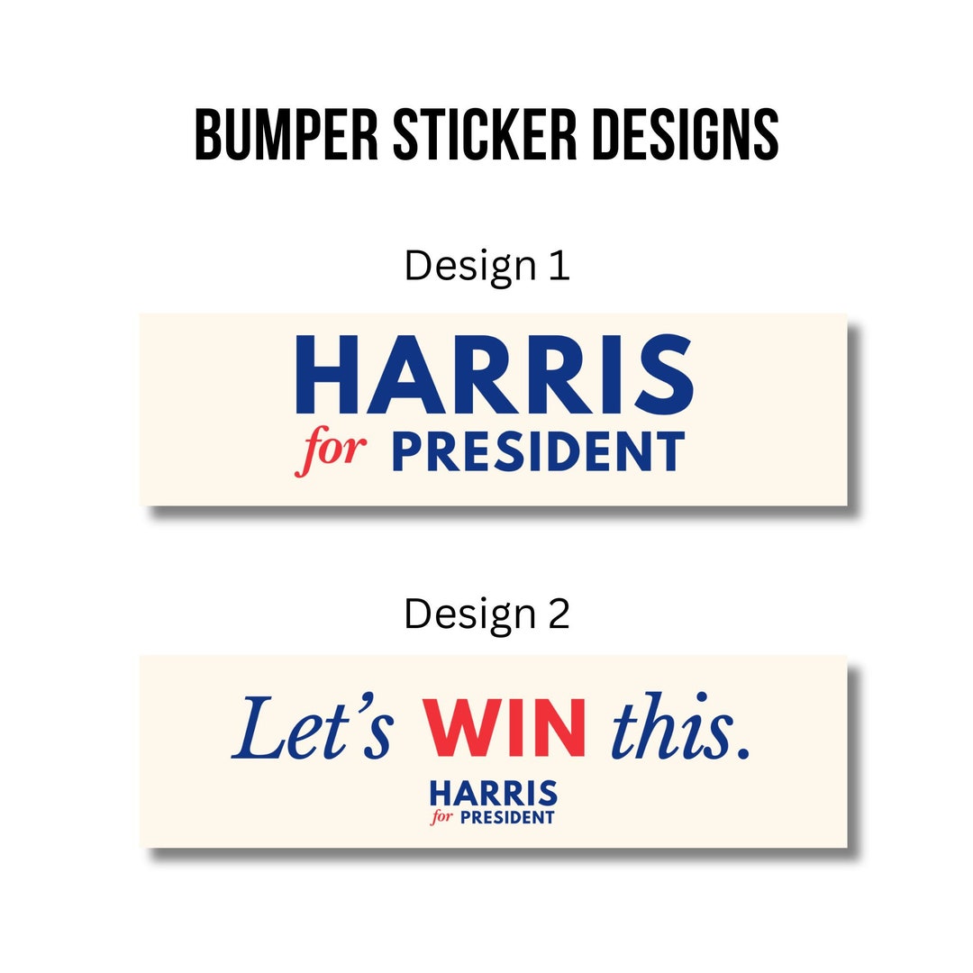 Kamala Harris Bumper Stickers Let's Win This Harris for President I'm ...