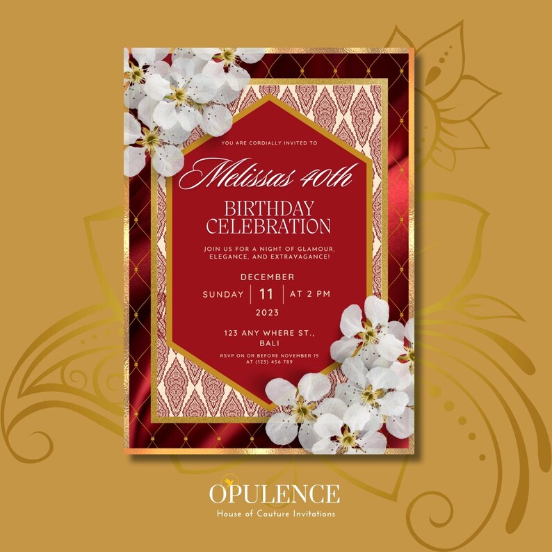 Red & Gold Afrocentric Birthday Kente Inspired | Upscale, Ankara ...