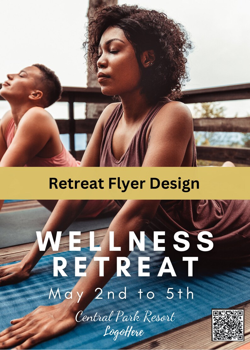 Attractive Retreat Flyer Invitation Design | Spa Event, Yoga Flyer ...