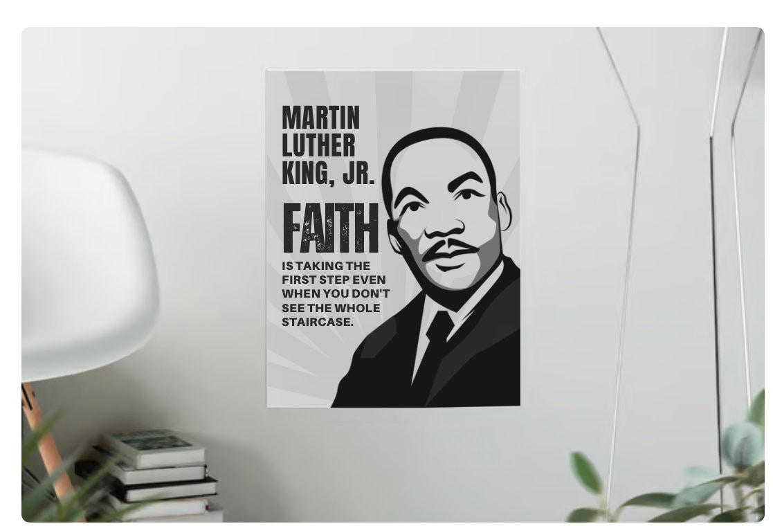 Martin Luther King Faith Poster MLK Quote Set of 3 Sizes - Etsy