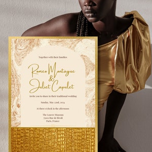 Gold Wedding Invitations Gala Invitation - Etsy