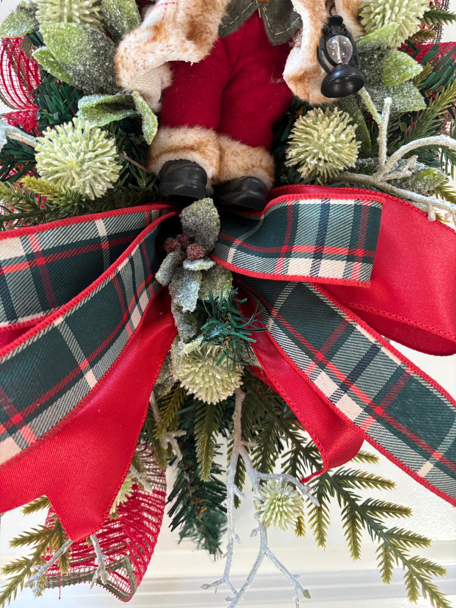 Santa Clause Swag, Christmas Swag, Winter Swag, Red and Green Swag, St ...
