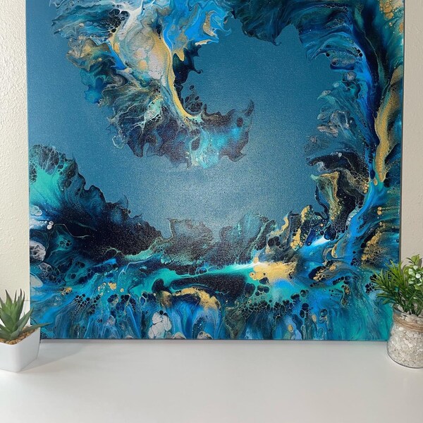 Acrylic Fluid Art - Etsy