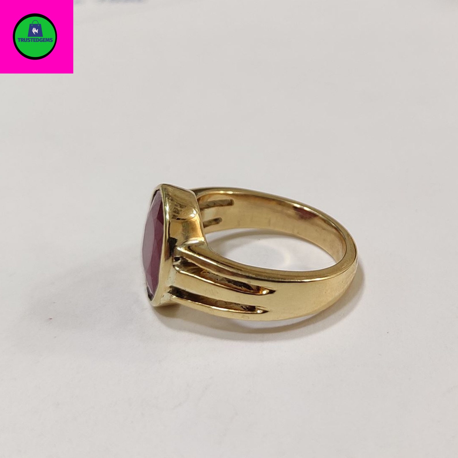 Original And Natural Ruby Manik Ring In Panchdhatu Astrology | Etsy