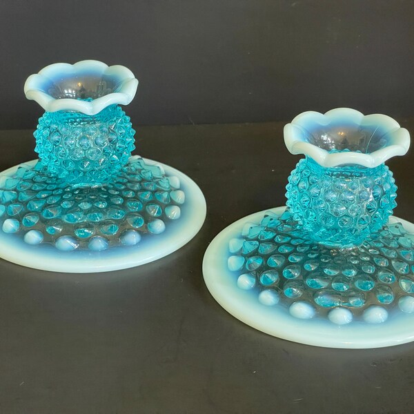 Fenton Candlesticks - Etsy
