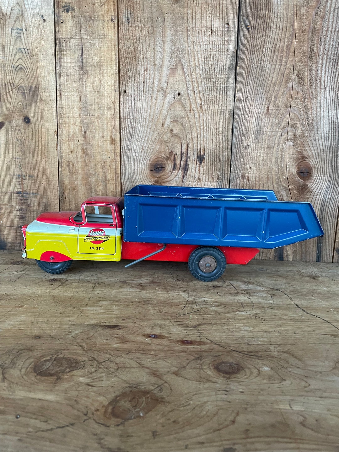 Marx Lumar Contractors LM-2314 Tin Litho Toy Dump Truck - Etsy