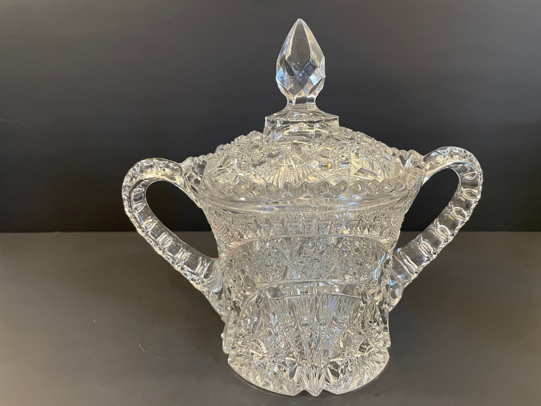 Antique EAPG Imperial Glass Cracker Jar - Forks Pattern - Etsy