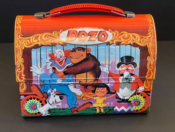 1963 Bozo The Clown Lunch Box and Thermos - Gem