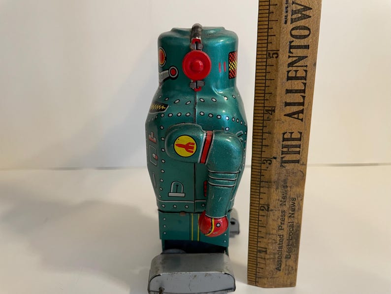 Noguchi Mighty Robot With Spark Tin Windup Toy - Working - Etsy