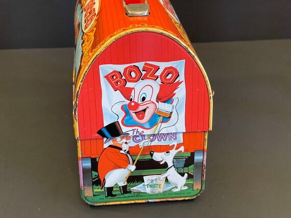 1963 Bozo The Clown Lunch Box and Thermos - Gem