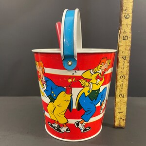 Ohio Art Tin Litho Sand Pail With Shovel - Prankster Clowns - Etsy