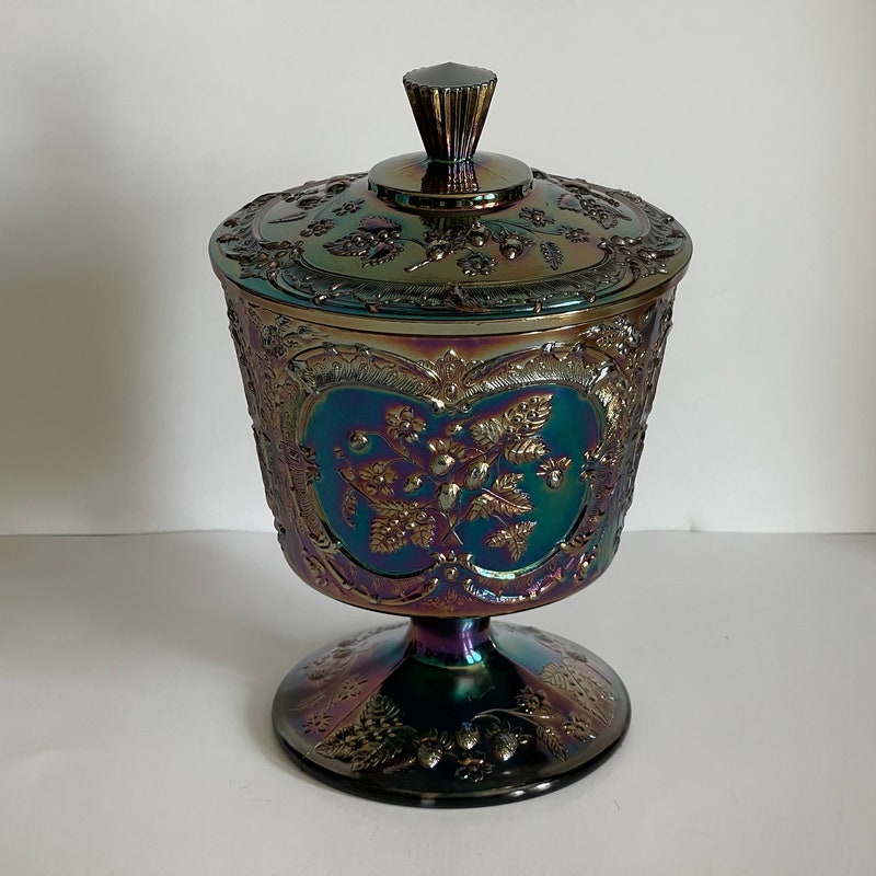 Carnival Glass Candy Dish - Etsy