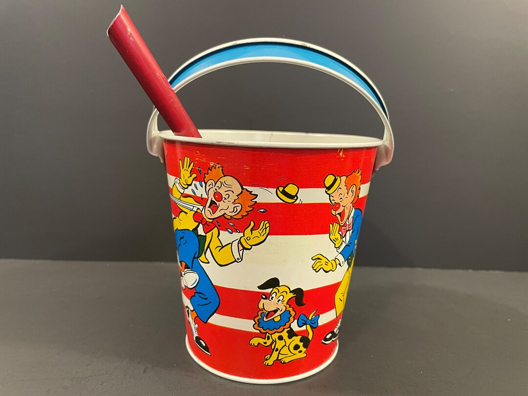 Ohio Art Tin Litho Sand Pail With Shovel - Prankster Clowns - Etsy