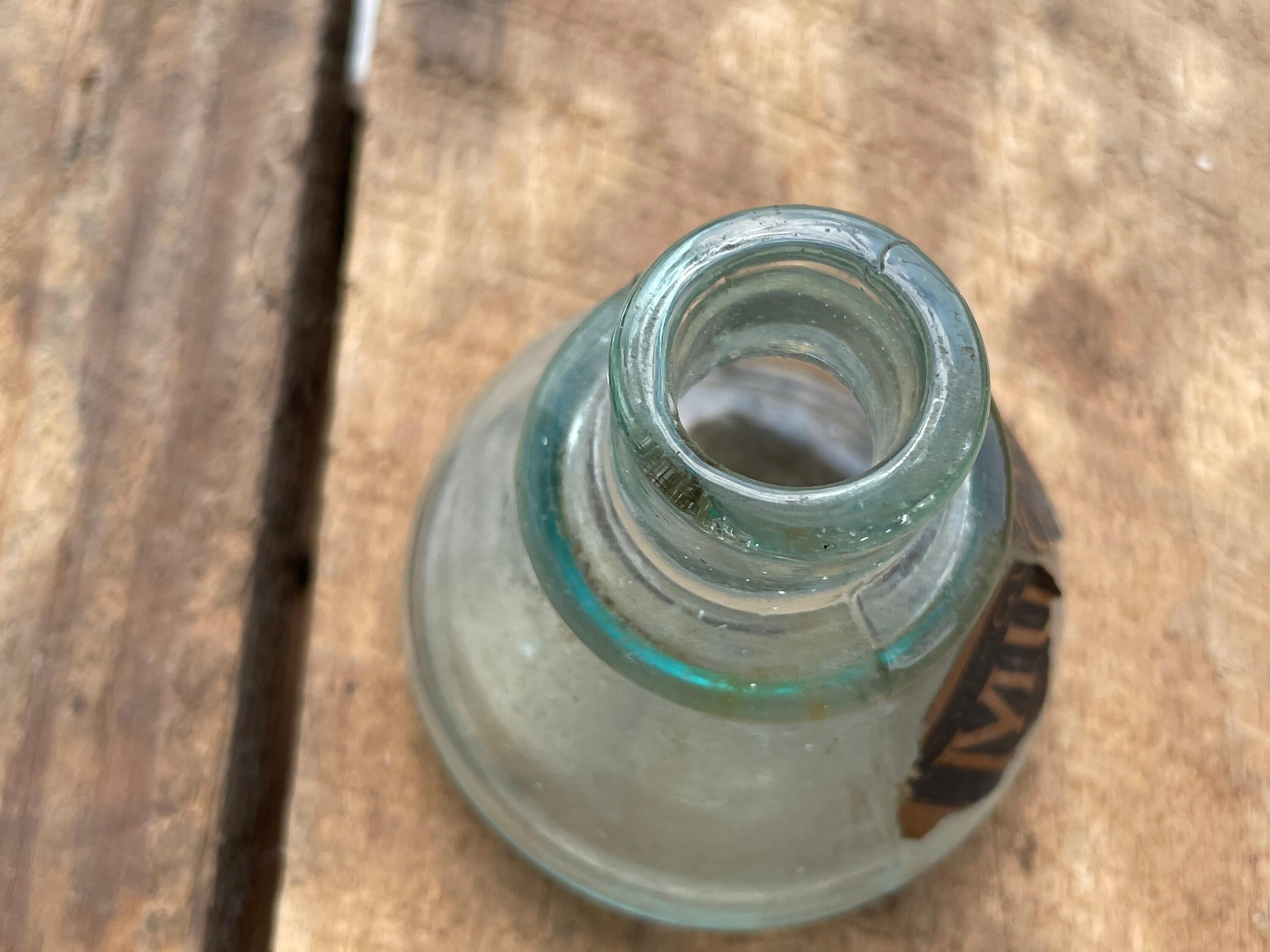Antique Blue Glass Mucilage Bottle | Etsy