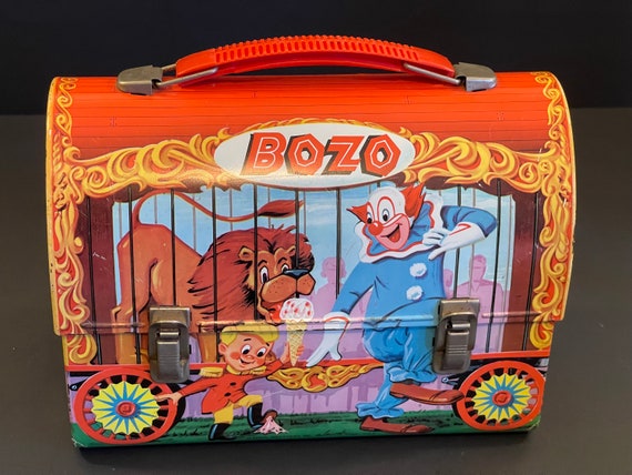 1963 Bozo The Clown Lunch Box and Thermos - Gem