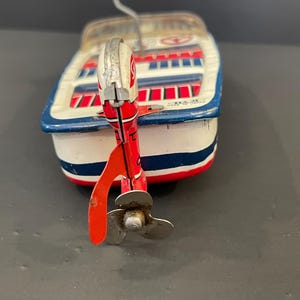 Vintage Haji Tin Litho Windup Speedo Boat - Etsy
