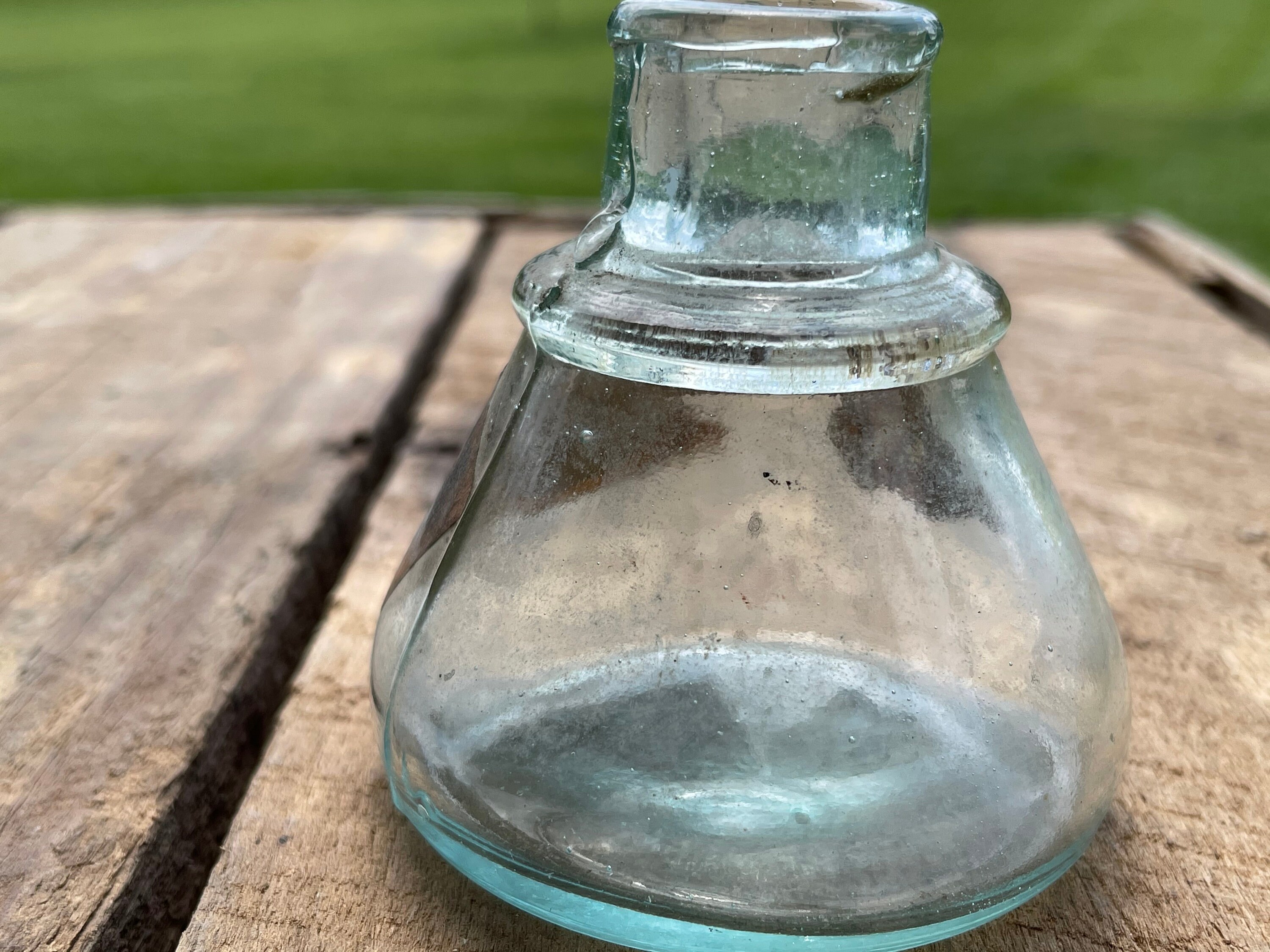 Antique Blue Glass Mucilage Bottle - Etsy UK