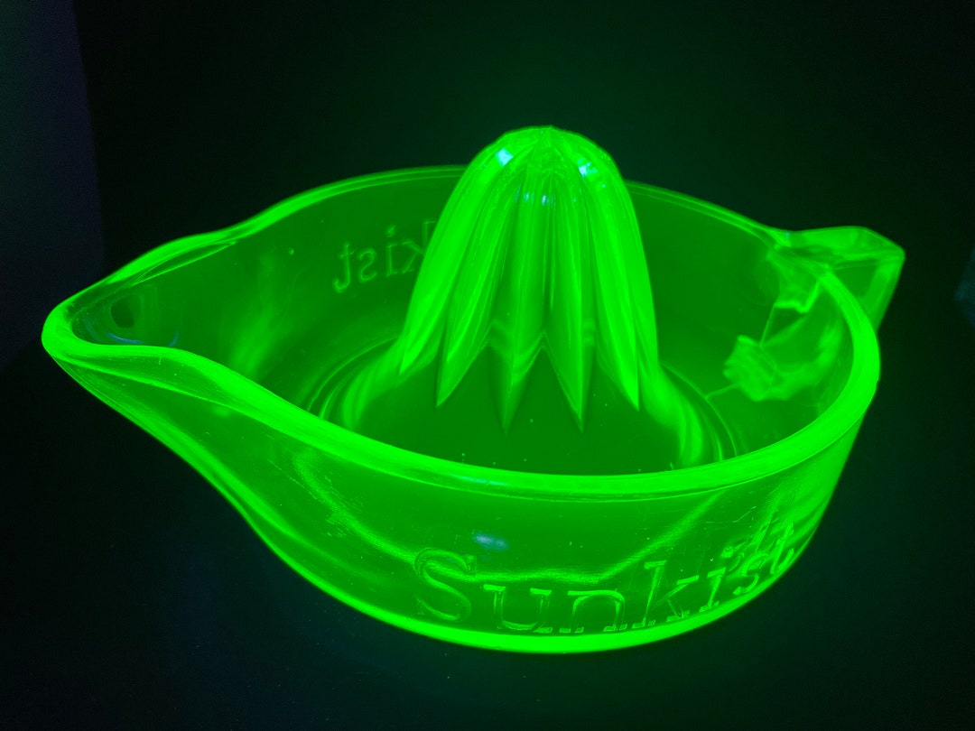 Green Uranium Glass Sunkist Fruit Juice Extractor - Etsy