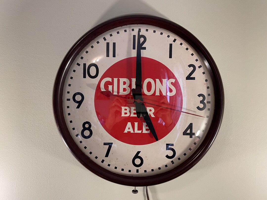 Rare Gibbons Beer Ale Wall Clock - Working - Etsy