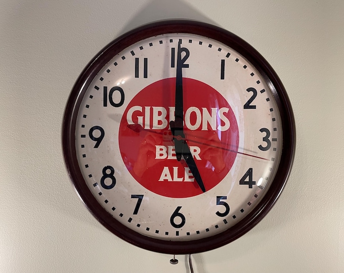Rare Gibbons Beer Ale Wall Clock - Working - Etsy