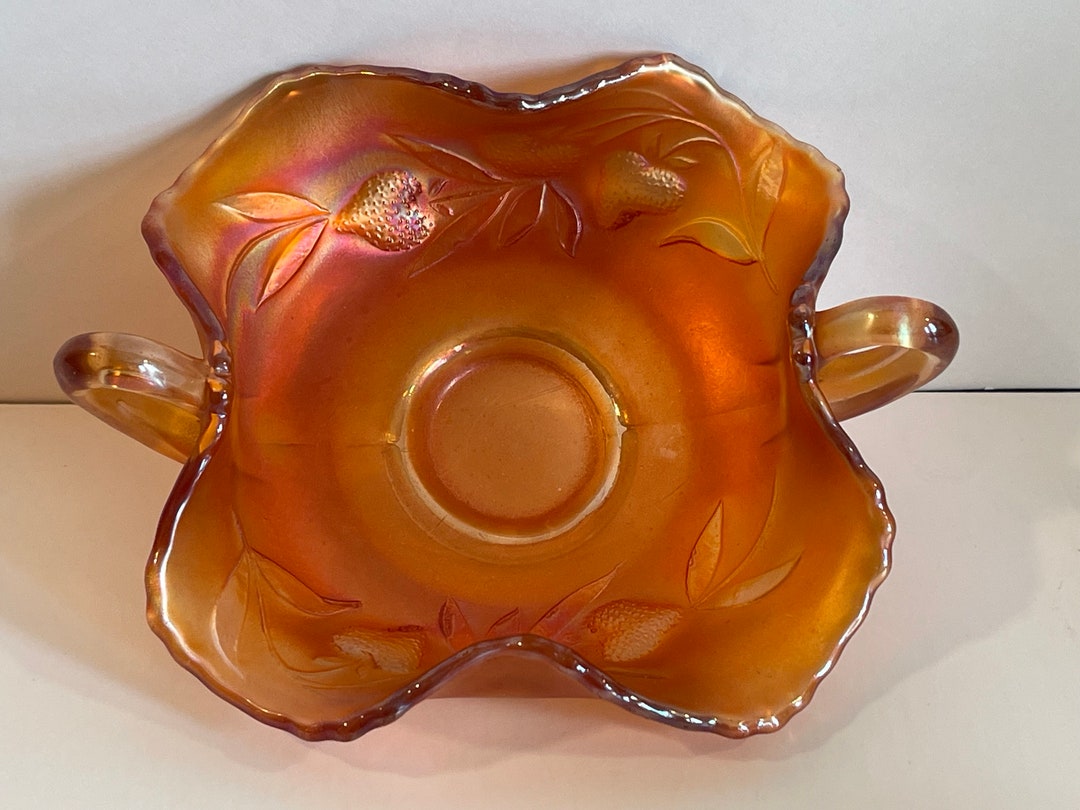 Fenton Marigold Carnival Glass Bon-bon - Etsy