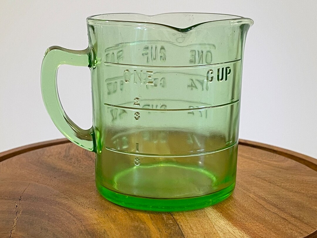 Kelloggs Green Depression Glass Measuring Cup - Etsy