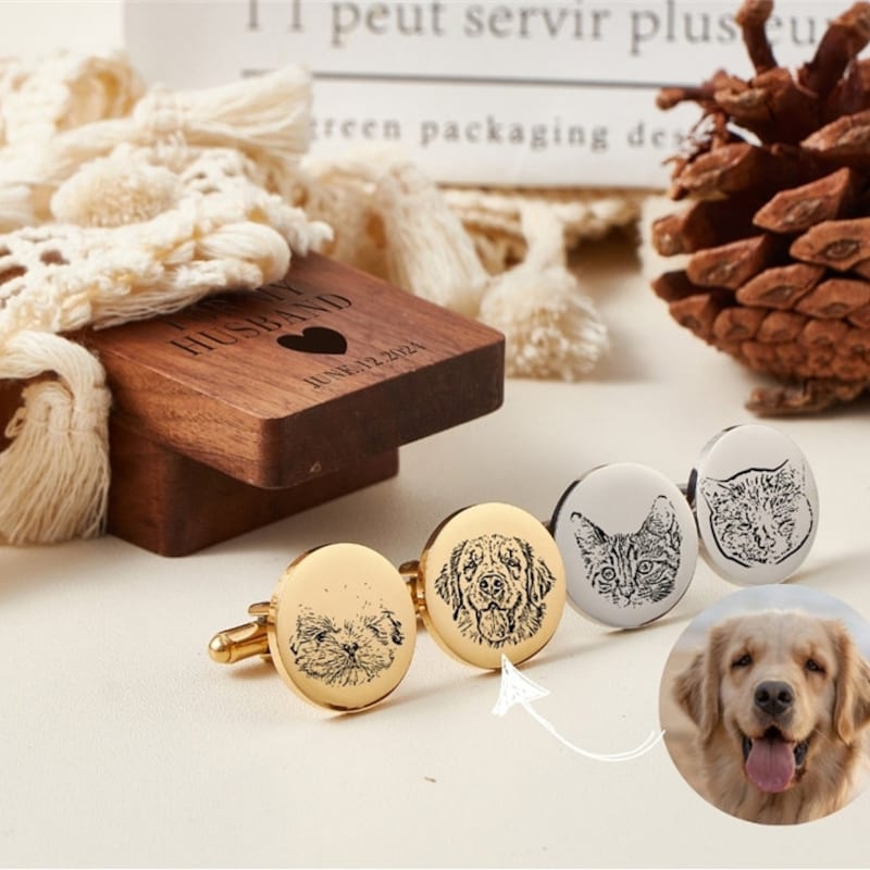 Custom Dog Cufflinks - Etsy