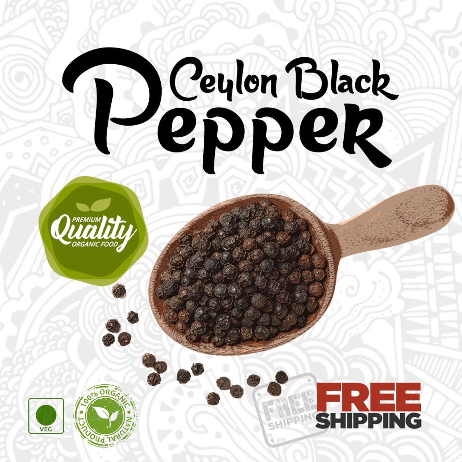 Hand Picked Organic Ceylon Whole Black Pepper | Etsy