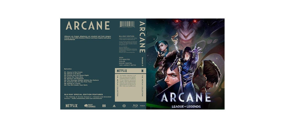 Custom Arcane season 2 Blu-ray W/ Case - Etsy