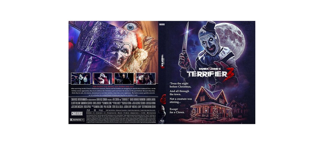 Custom Terrifier 3 Blu-ray W/ Case - Etsy