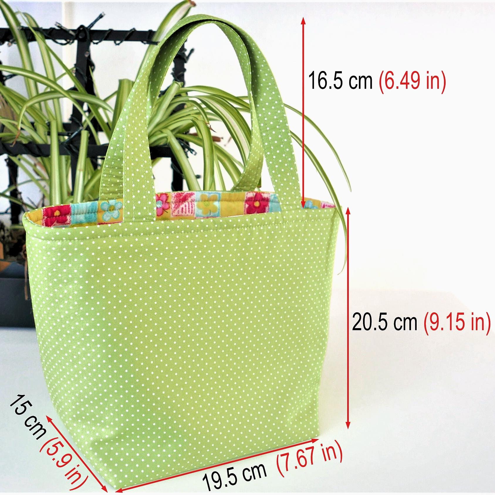 Tote Bag Sewing Pattern: Spring Green Lined Bag (PDF Download) Beginner ...