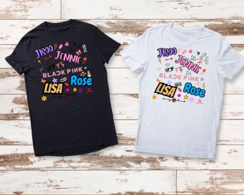 Digital Blackpink Namen Design Jennie Lisa Jisoo Rose Inspired Bundle ...