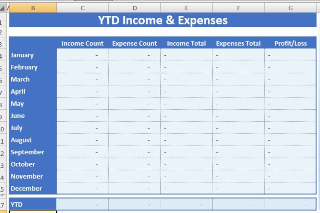 Business Income and Expense Tracker, P&L, Small Business - Etsy