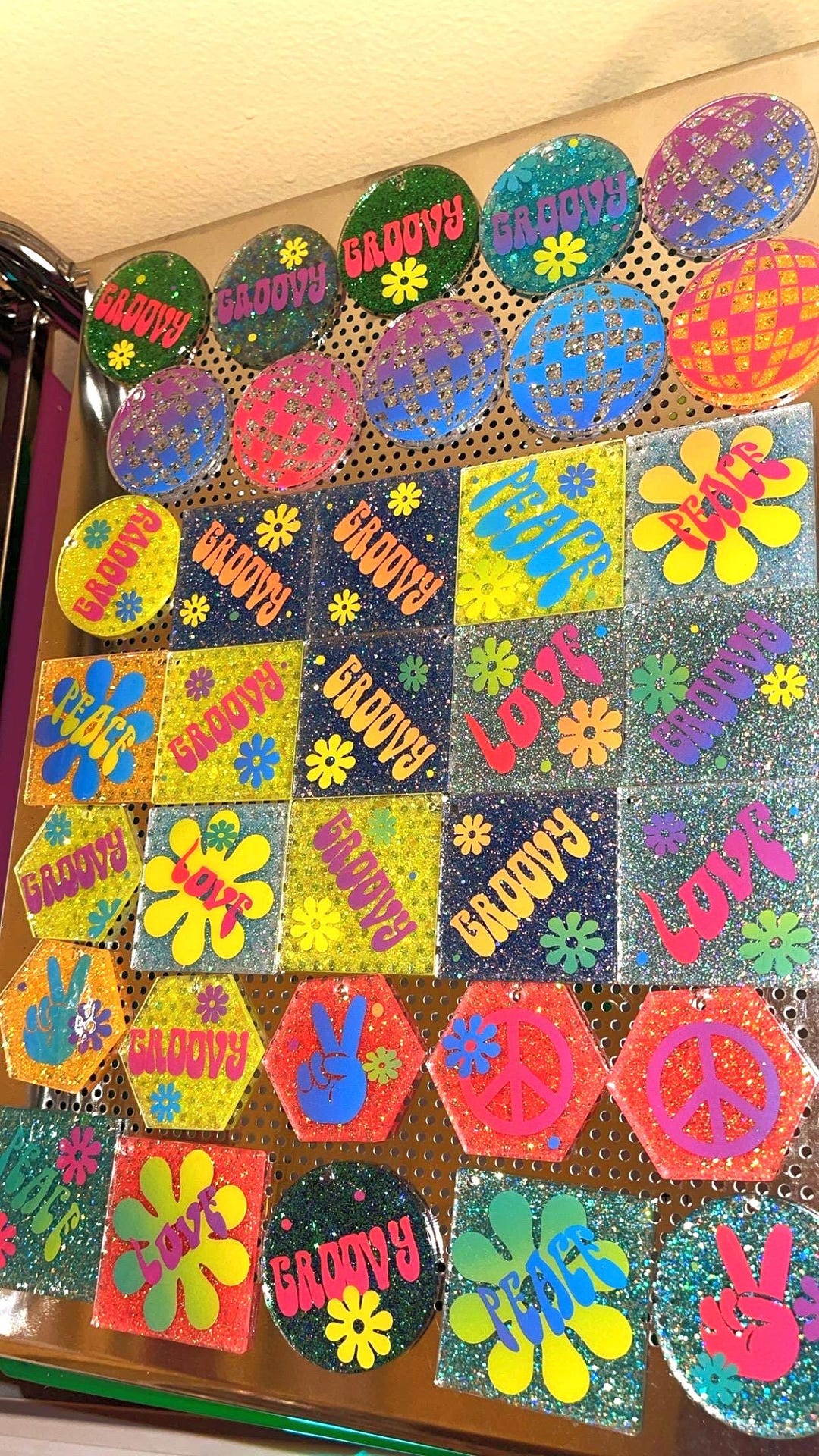 Groovy 70’s Theme Keychain - Etsy