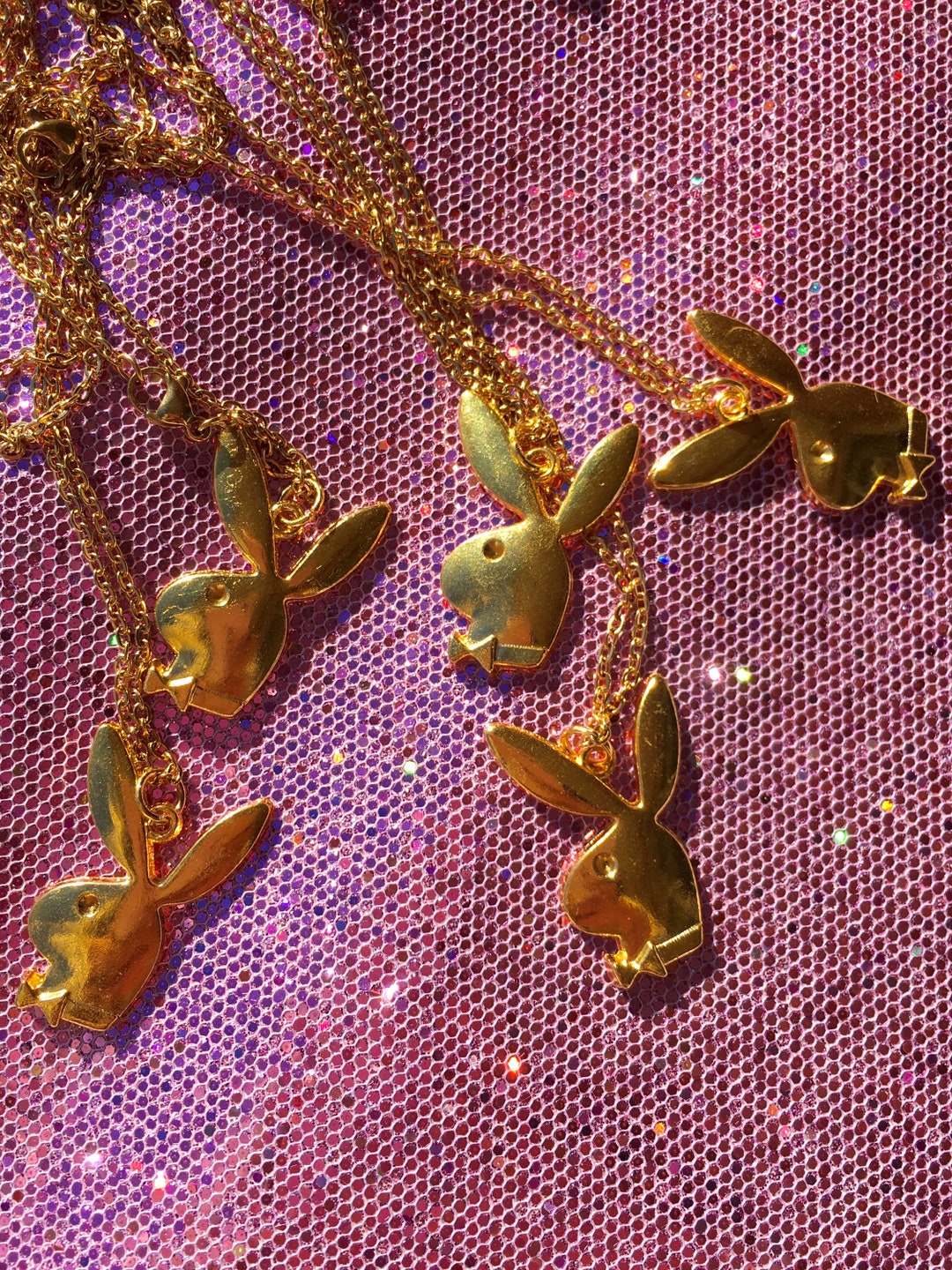 Golden Playboy Basic Necklace Choker Y2K Hot Aesthetic 2000 Trendy ...