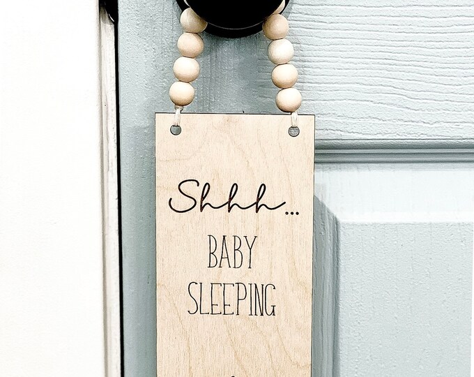 Shhh Baby Sleeping Sign - Etsy