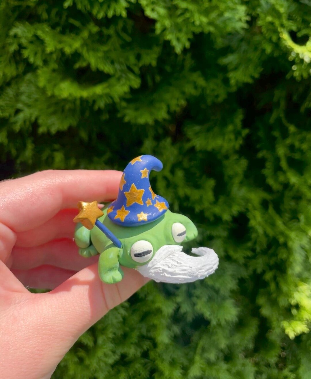Funky Wizard Frog - Magical Decor/plant Pals/desk Buddies/cottagecore ...