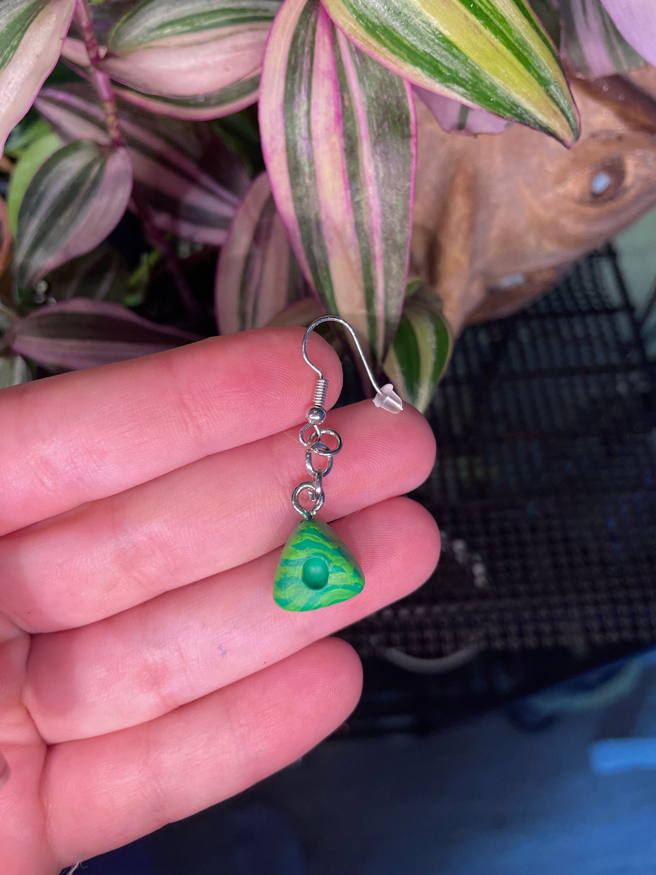 The Seeing Stone/coraline Green Stone/coraline Earrings - Etsy