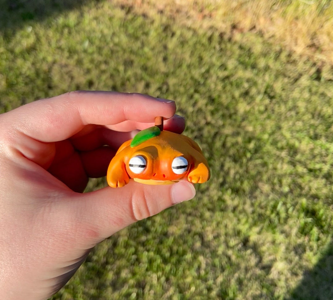 Funky Peach Frog - Fruit Frog/plant Pal/toad/frogs - Etsy
