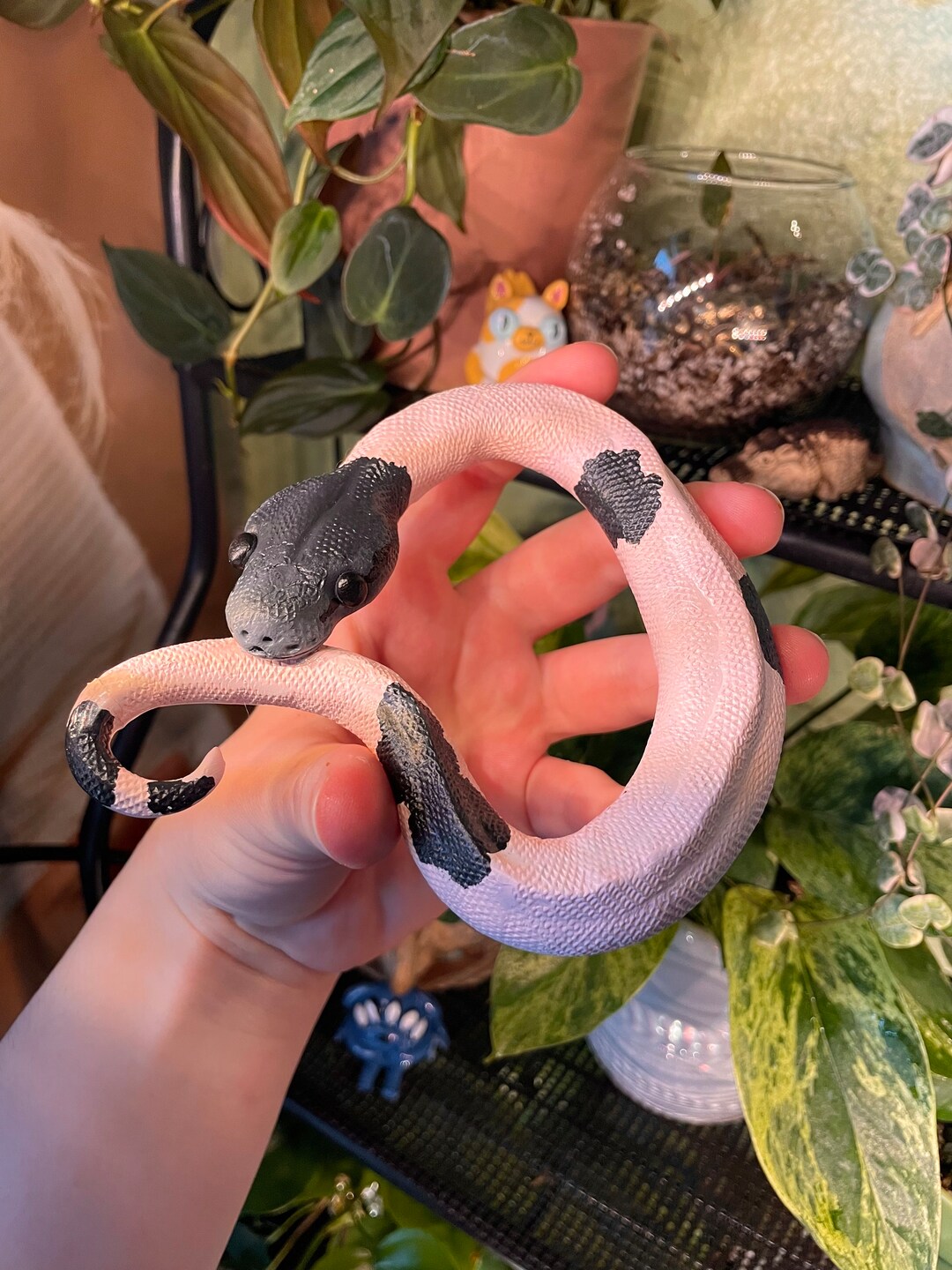 Ball Python Custom Figurine Snake Custom/clay Snake/pet Memorial Art/desk Pals - Etsy