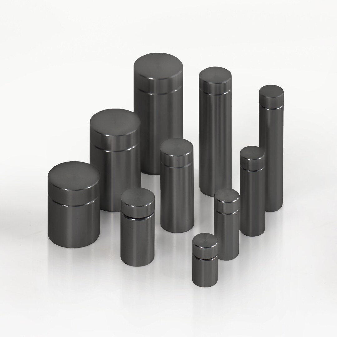 STANDOFF anodised Black Wall Mount Sign Fixings Glass Photo Frame ...