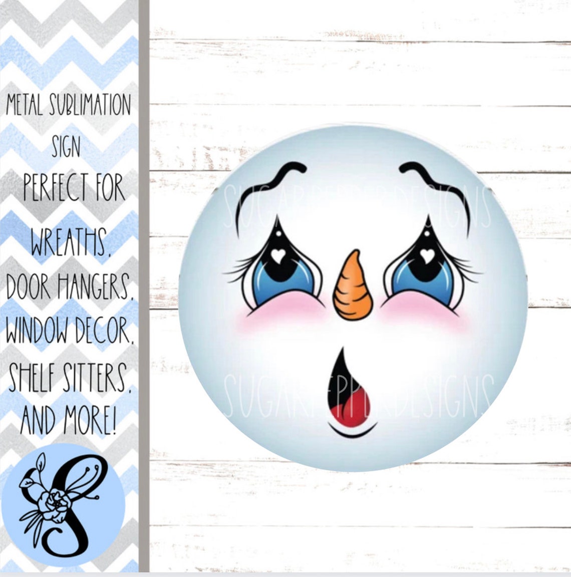 Wreath Sign Snowman Face Wreath Sign Round Snowman Face - Etsy