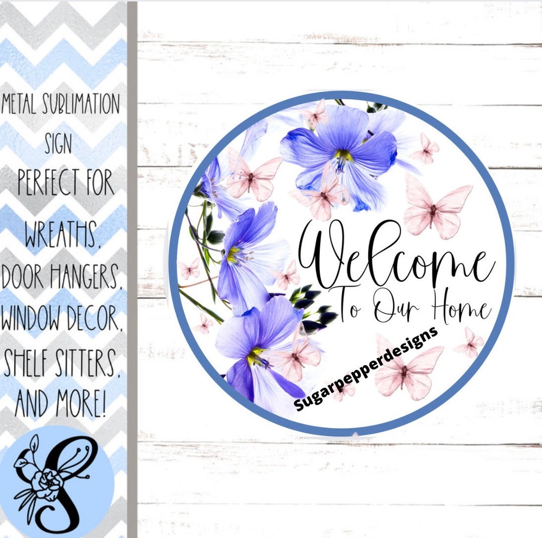 Wreath Sign Welcome Floral Wreath Sign Everyday Wreath - Etsy