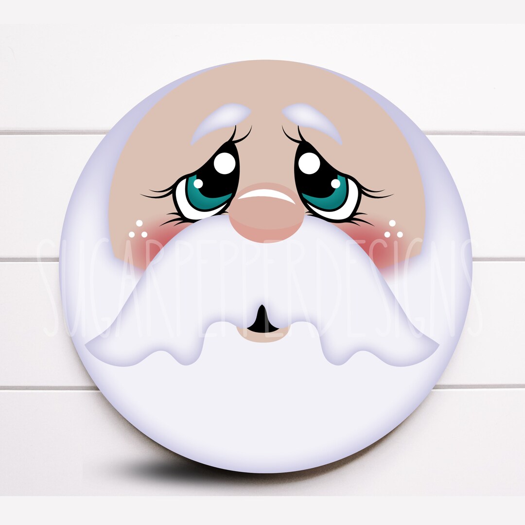 Wreath Sign, Santa Face Wreath Sign, Santa Claus Wreath Sign, Christmas ...